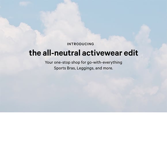 Neutral and Black Activewear: Leggings, Sports Bras, and Tops