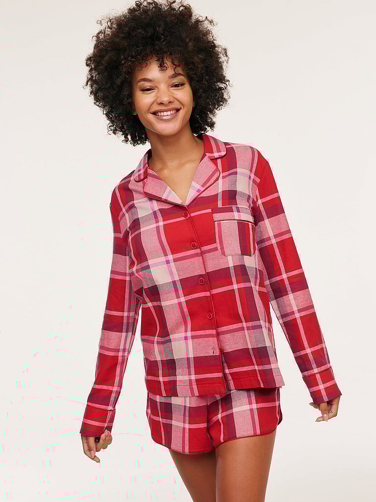 Buy Cecelia Long Sleeve Tee + Short Set, New Traditions Plaid - Order ...