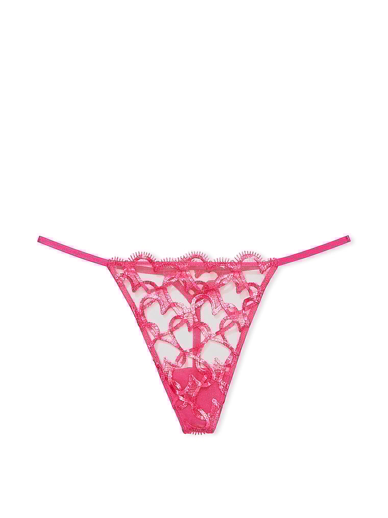 Buy Shimmer Heart Embroidery V-String Panty, - Order undefined online ...