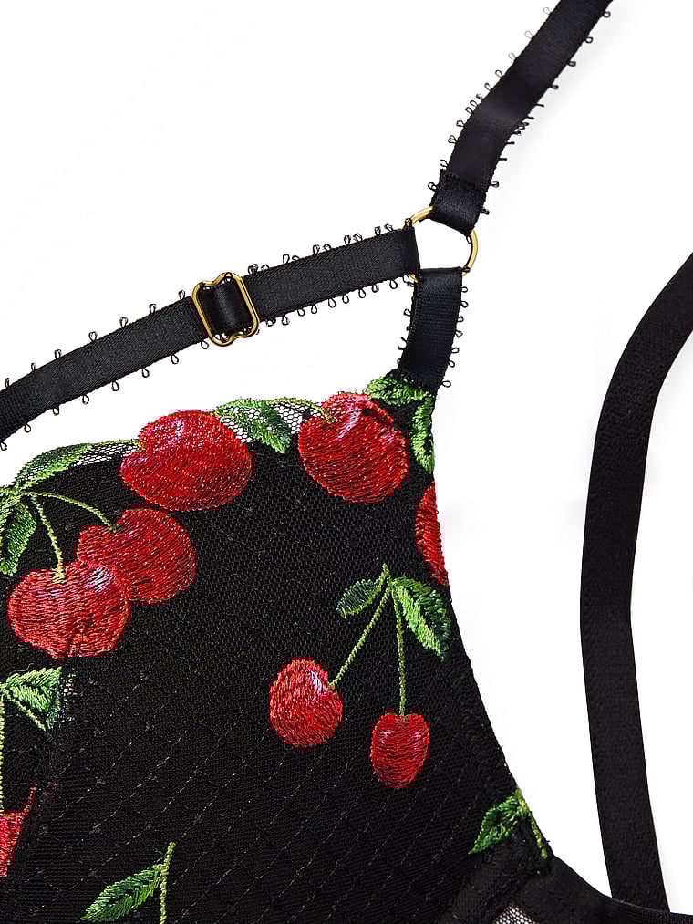 Buy Embroidery Push-Up Bra, Black Cherries - Order Bras online - Victoria's Secret US