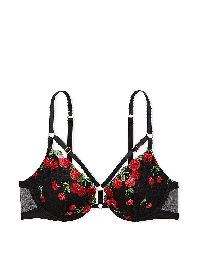 Buy Embroidery Push-Up Bra, Black Cherries - Order Bras online ...