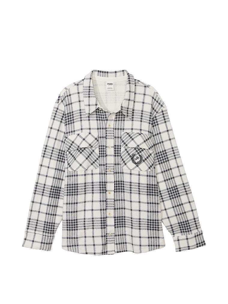 Buy Reverse Fleece Shacket, - Order undefined online - PINK US