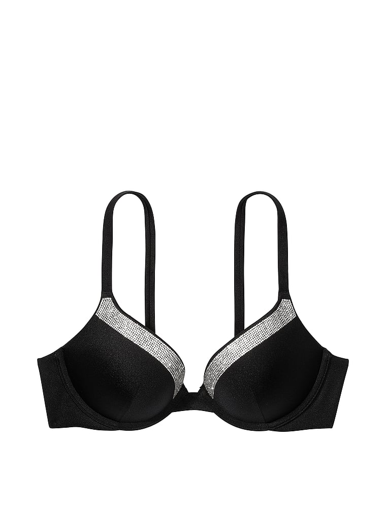 Buy Very Sexy Shine Trim Push-Up Bikini Top, Black - Order Bikini Top ...