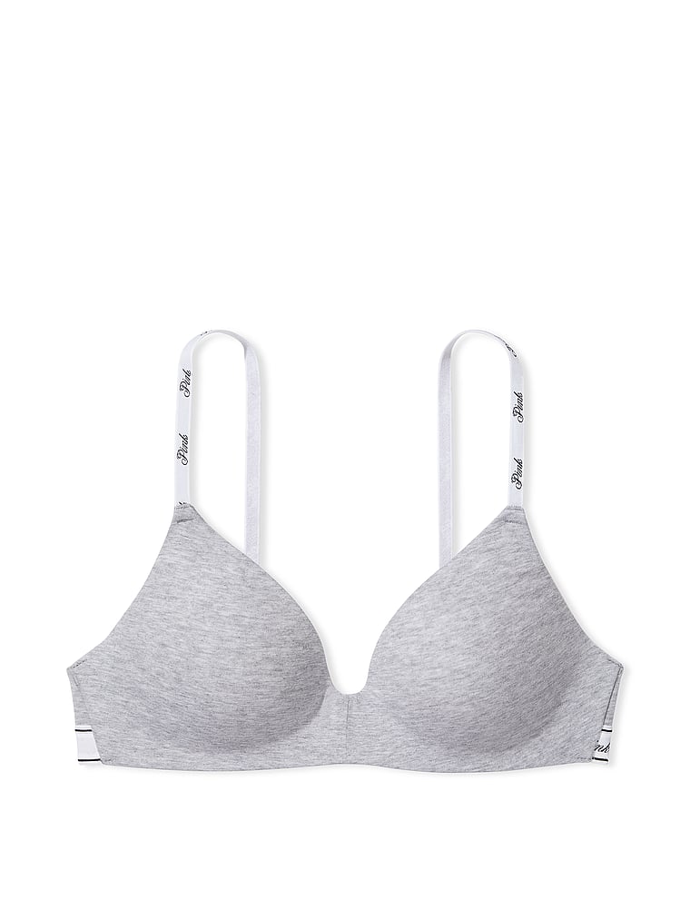 Buy Wear Everywhere Push-Up Wireless Bra, Medium Heather Grey - Order ...