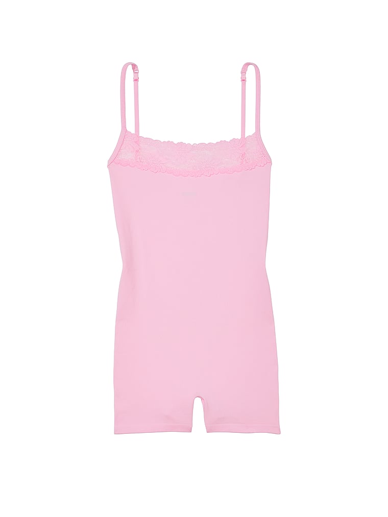 Buy Wink Seamless Rib Lace-Trim Romper - Order Pajamas Sets online ...