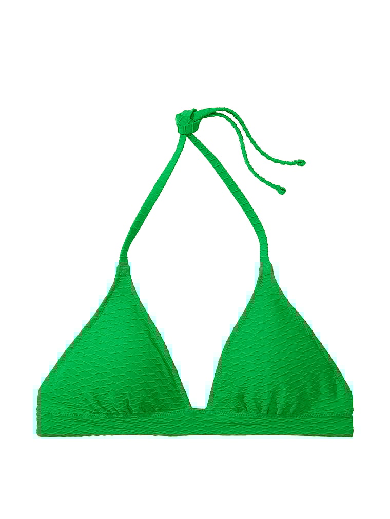 Buy Mix & Match Removable Push-Up Halter Bikini Top, Jade Green - Order ...