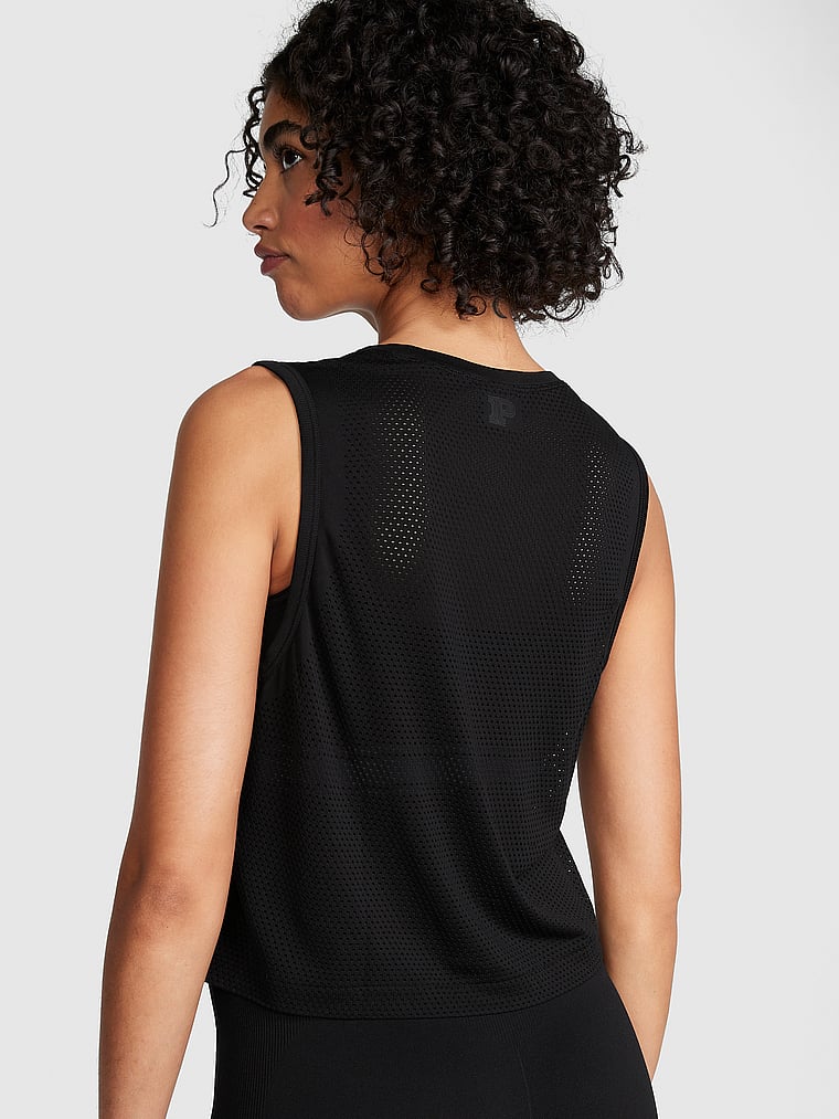 Buy Seamless Drapey Muscle Tank, Pure Black - Order Tops online - PINK US