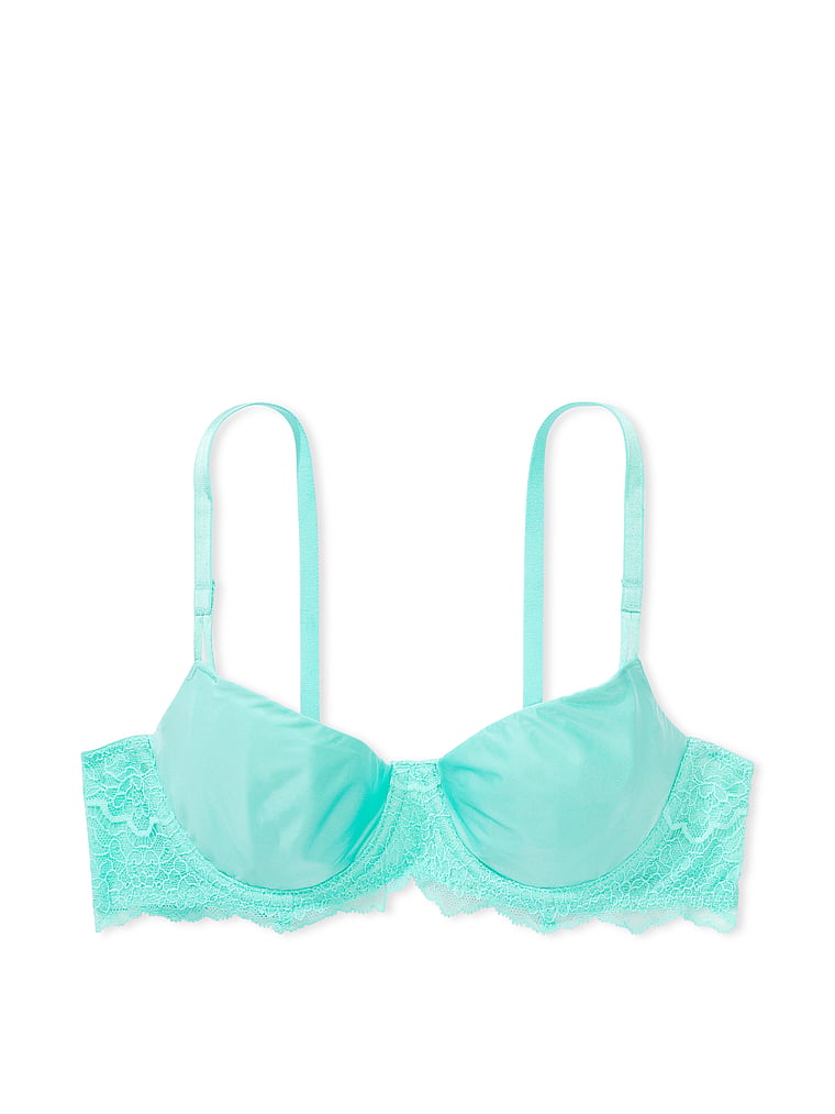 Buy Wicked Unlined Smooth & Lace Balconette Bra, Aquarius - Order Bras ...