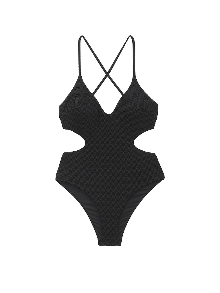 Buy The Cut-Out Cheeky One-Piece Swimsuit, Black - Order One-Piece ...