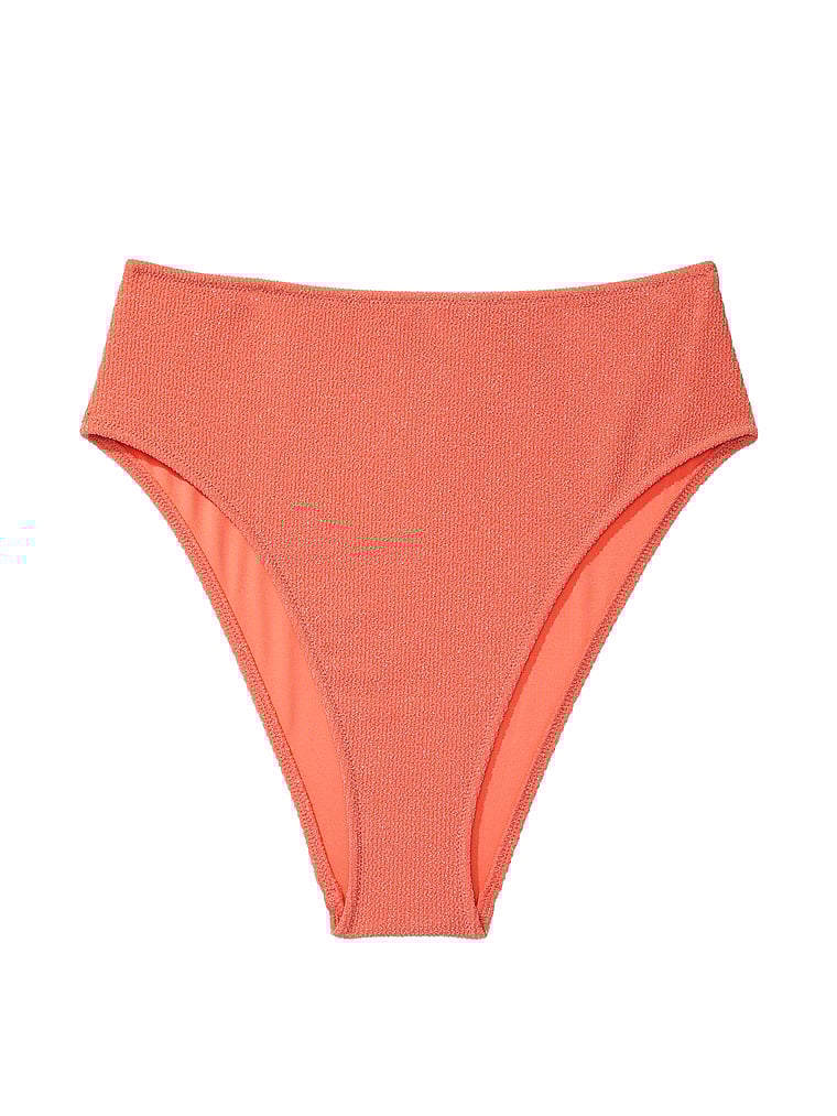 Buy High-Waist Cheeky Bikini Bottom, Deep Coral - Order Bikini Bottom ...