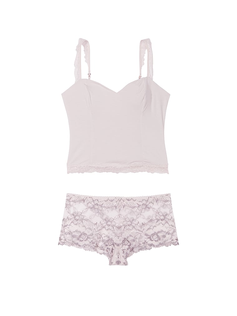 Buy Modal & Lace Cropped Cami Set, - Order undefined online - Victoria ...
