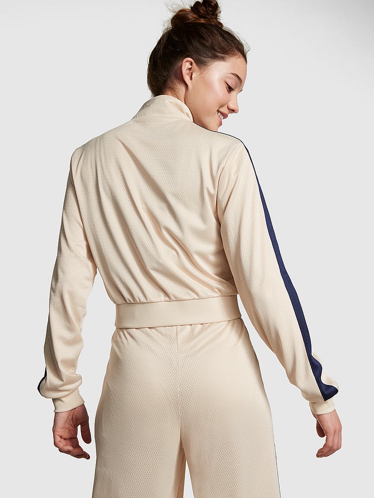 Buy Mesh Tech Cropped Full-Zip Jacket, - Order undefined online - PINK US