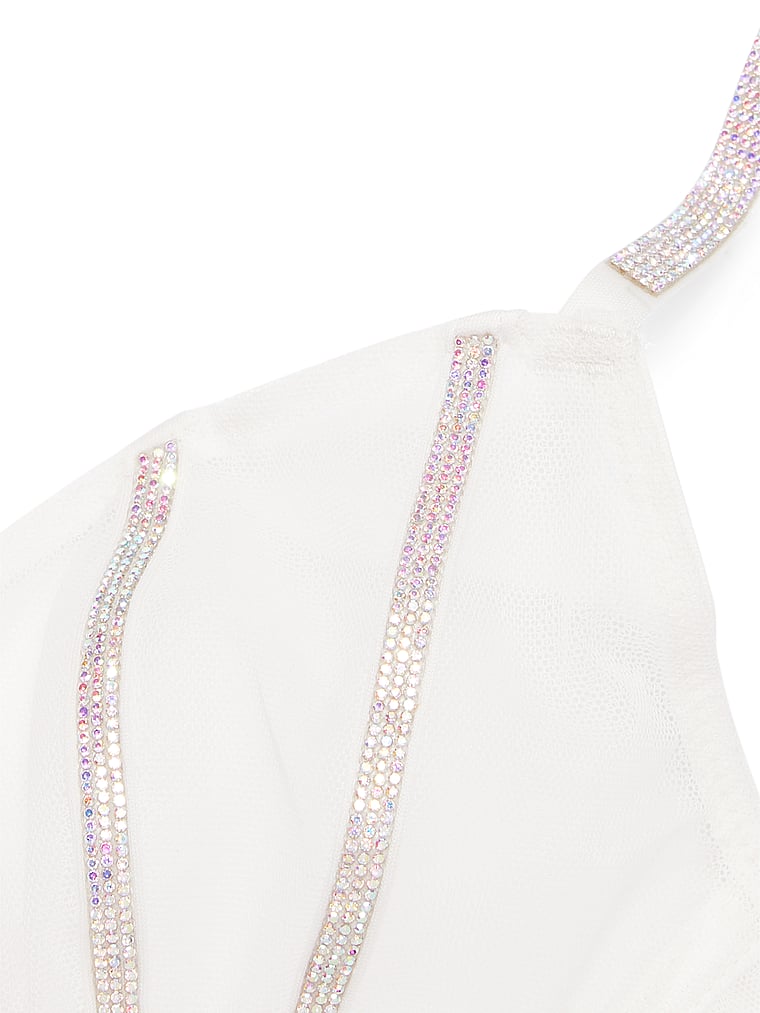 Buy Sheer Shine Unlined Low-Cut Demi Bra, Coconut White - Order Bras ...