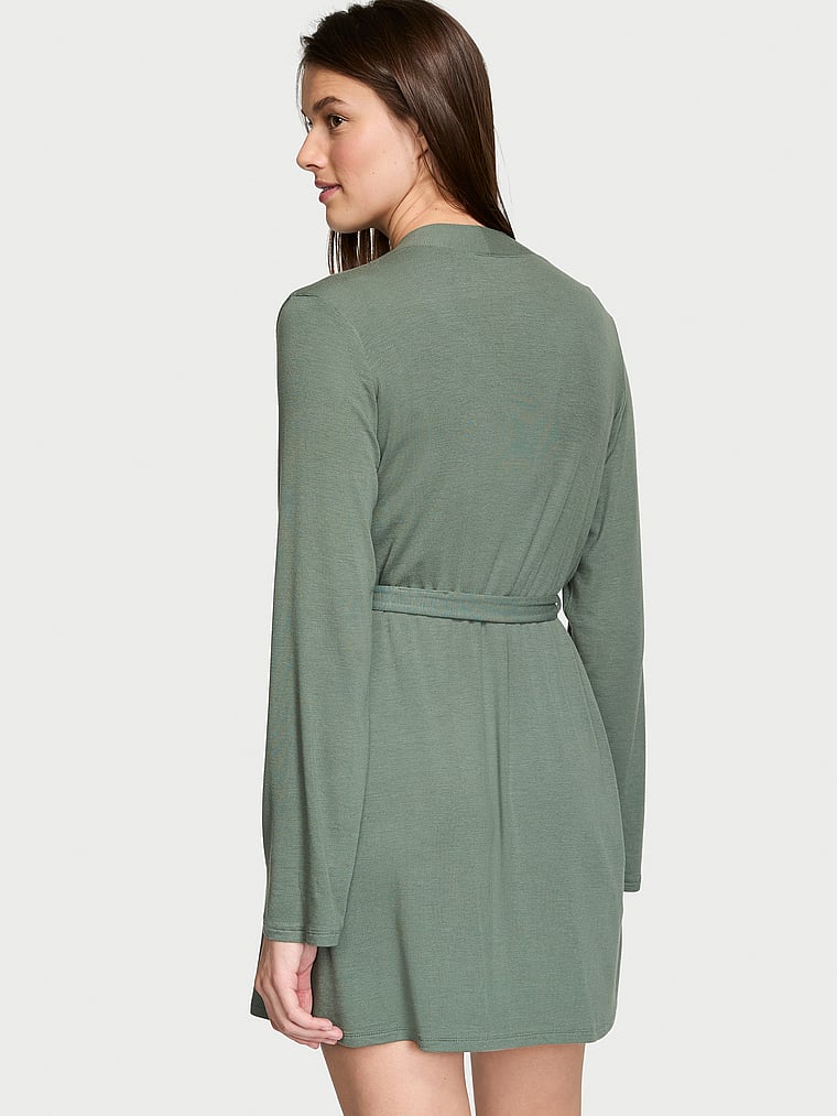 Buy Ribbed Modal Short Robe, - Order undefined online - Victoria's ...