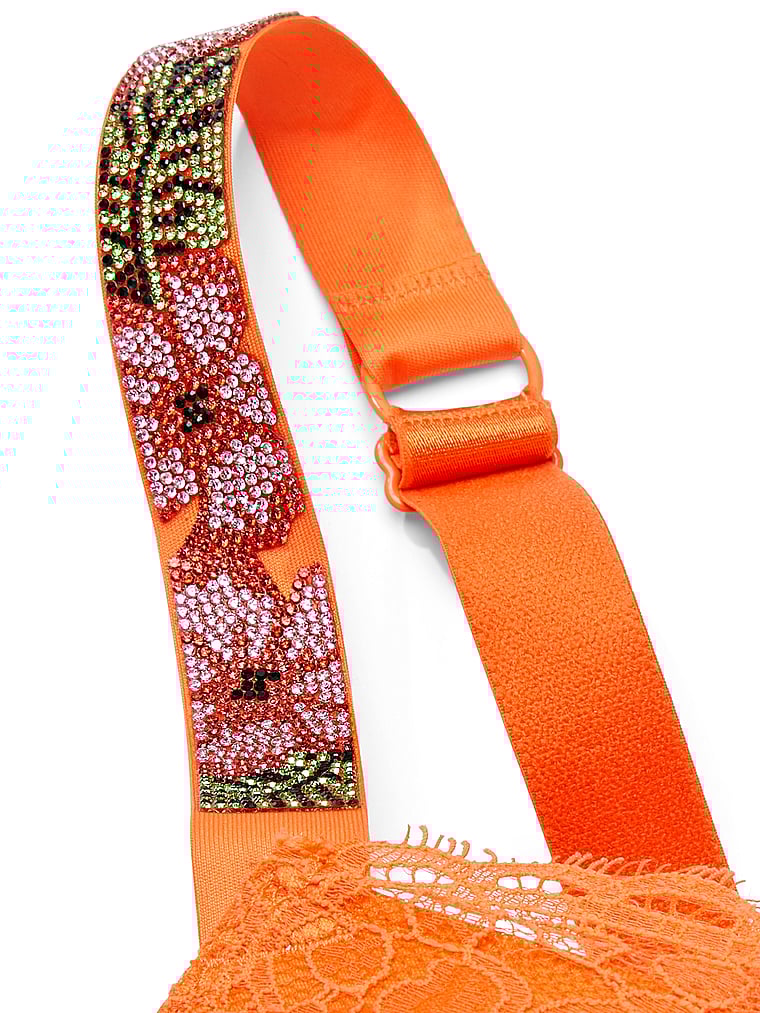 Buy Bombshell Add-2-Cups Shine Strap Lace Push-Up Bra, Sunny Orange - Order Bras online ...