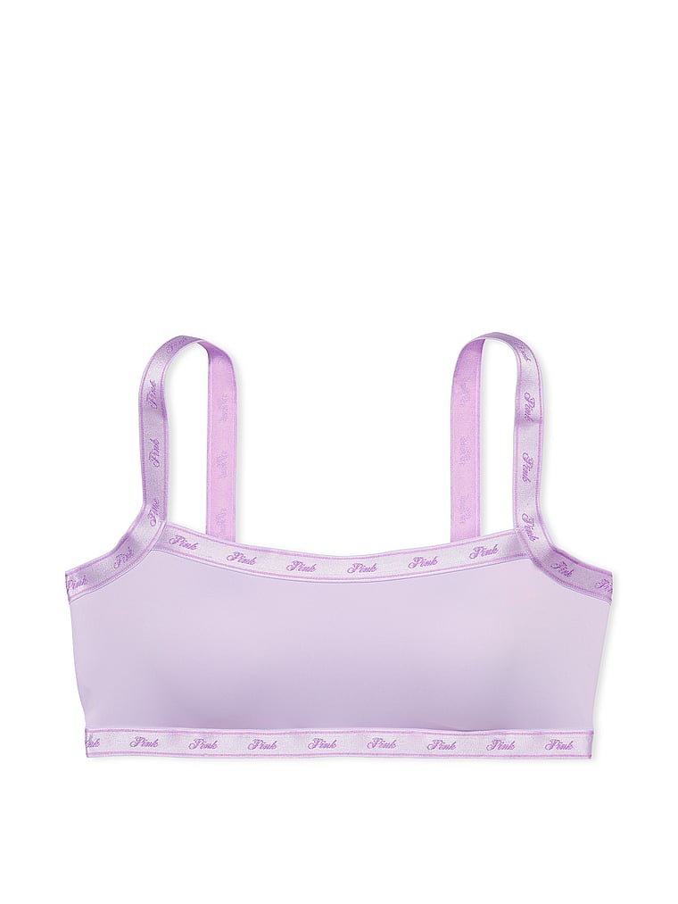 Buy Micro Logo Straight-Neck Bralette - Order Bralettes online ...