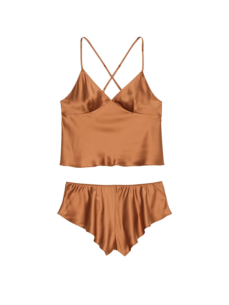 Buy Satin Open-Back Cami & Shorts Set - Order Cami Sets online ...