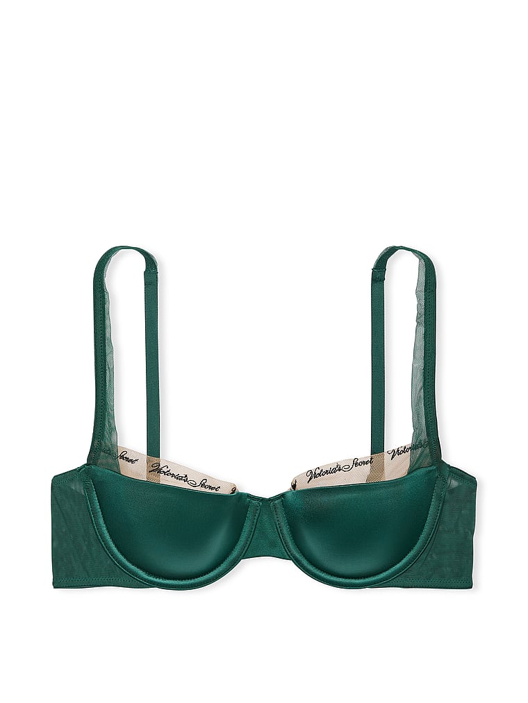 Buy Smooth Logo Embroidery Lightly Lined Balconette Bra - Order Bras ...