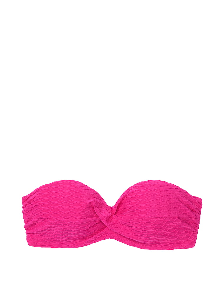 Buy Mix & Match Twist Push-Up Bandeau Top, Forever Pink - Order Bikini ...