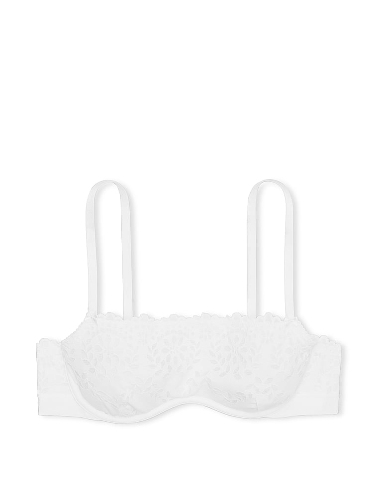 Buy Wink Unlined Scoop Bra, Optic White - Order Bralettes online - PINK US