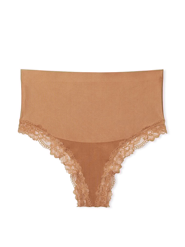 Buy Smoothing Shimmer Lace-Trim Thong Panty - Order Panties online ...