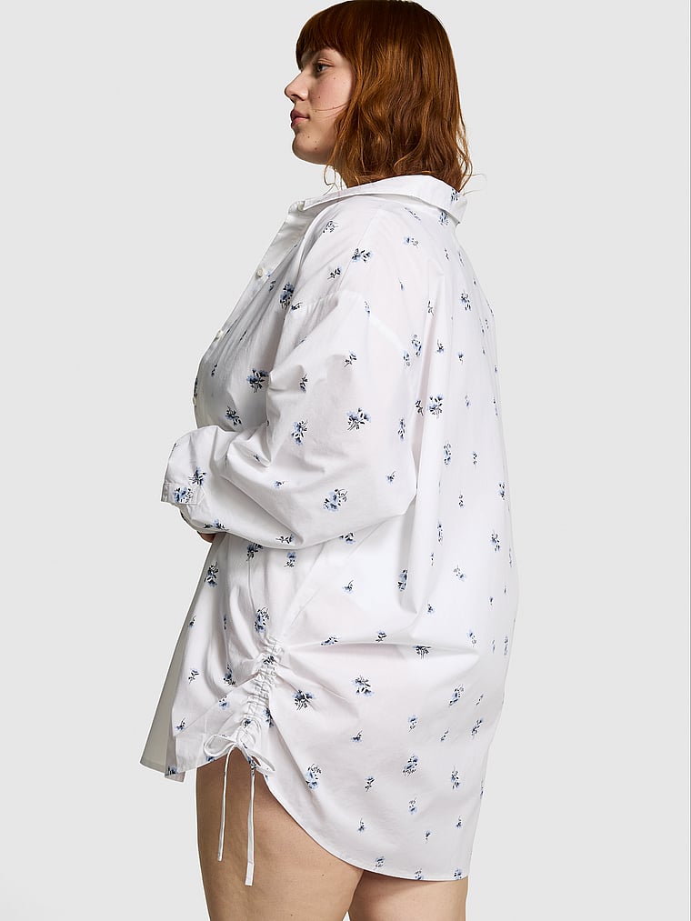 Buy Cotton Poplin Cover-Up Shirt - Order Cover-Ups online 1124800100 - PINK