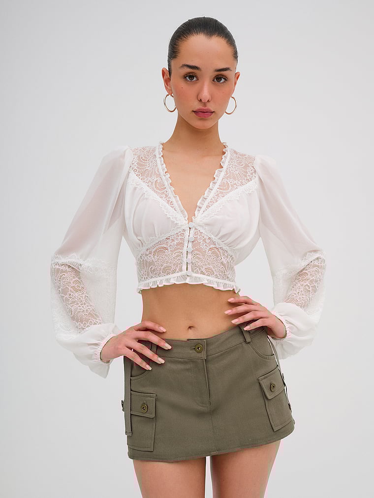 Buy Freya Blouse, White - Order Tops online - Victoria's Secret US