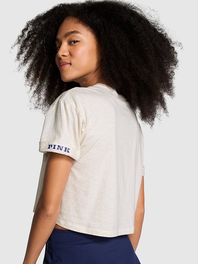 Buy Campus Cotton Cropped Tee, - Order undefined online - PINK US