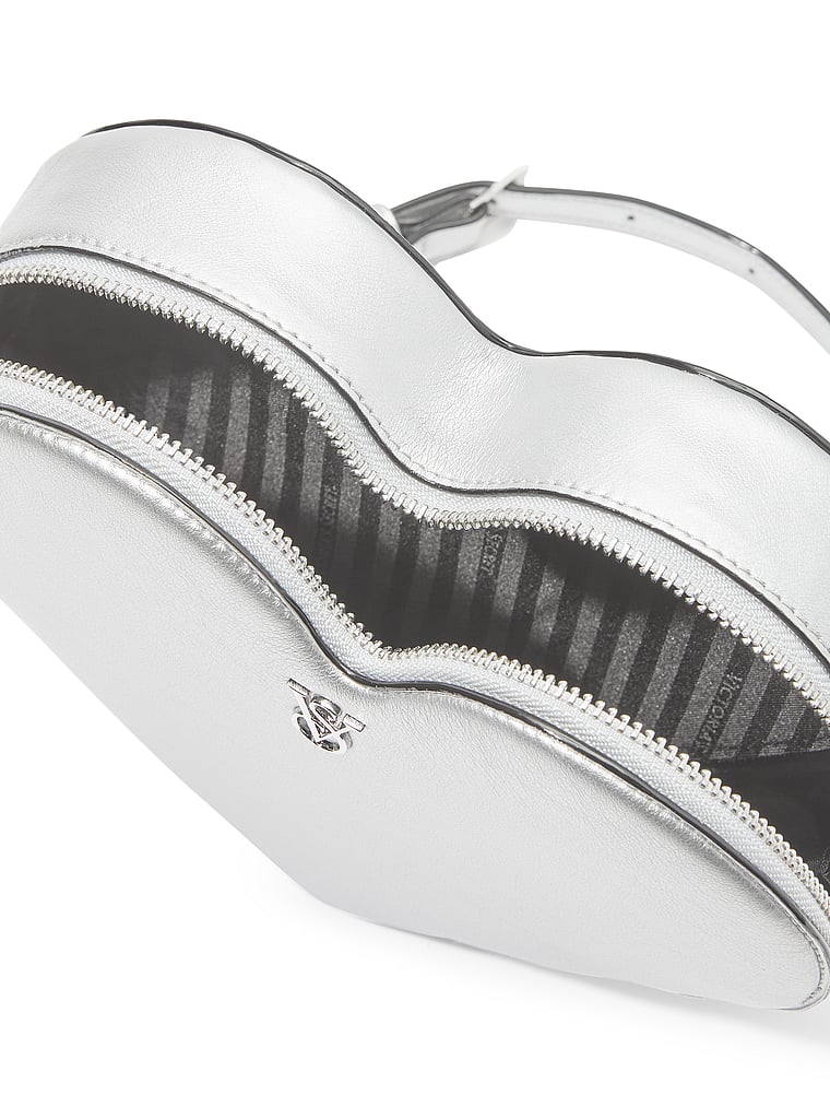Buy Heart Crossbody Bag, Metallic Silver - Order Bags online - Victoria ...