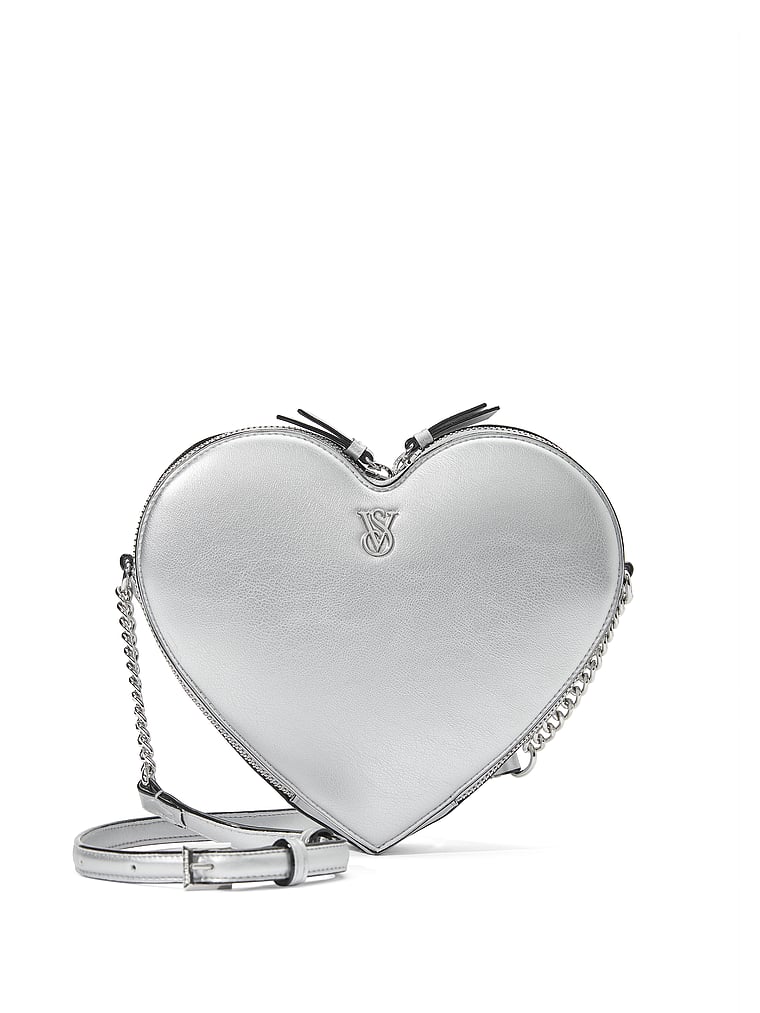 Buy Heart Crossbody Bag, Metallic Silver - Order Bags online - Victoria ...