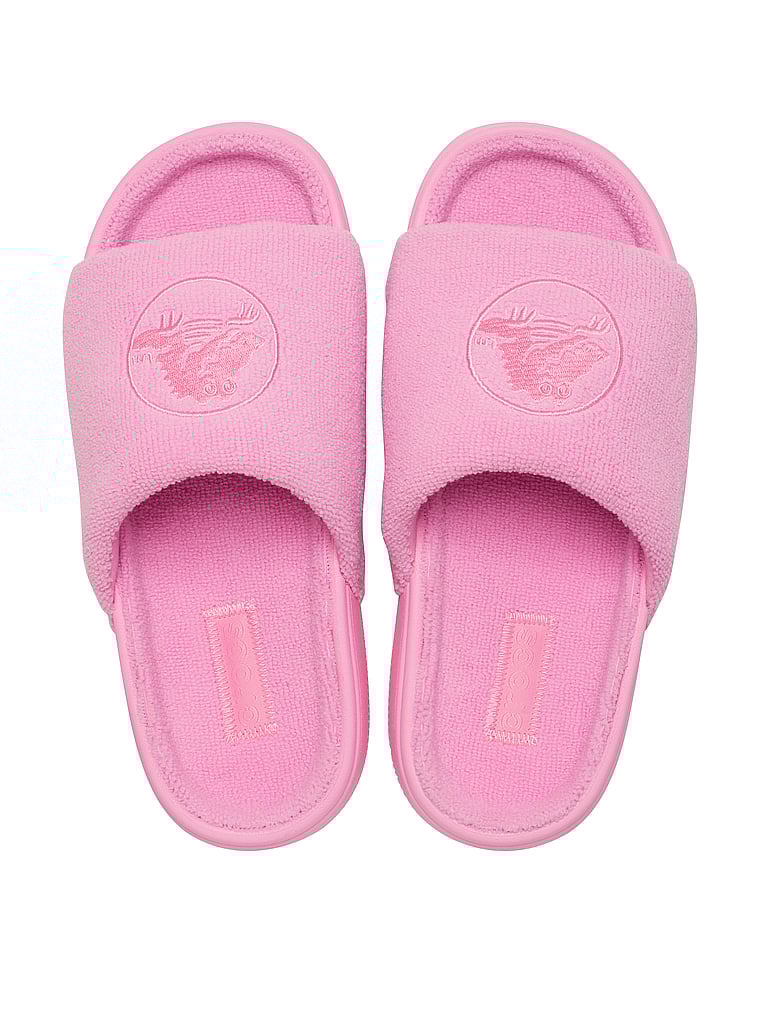 Buy Classic Towel Slides, Pink Tweed - Order Shoes online - PINK US