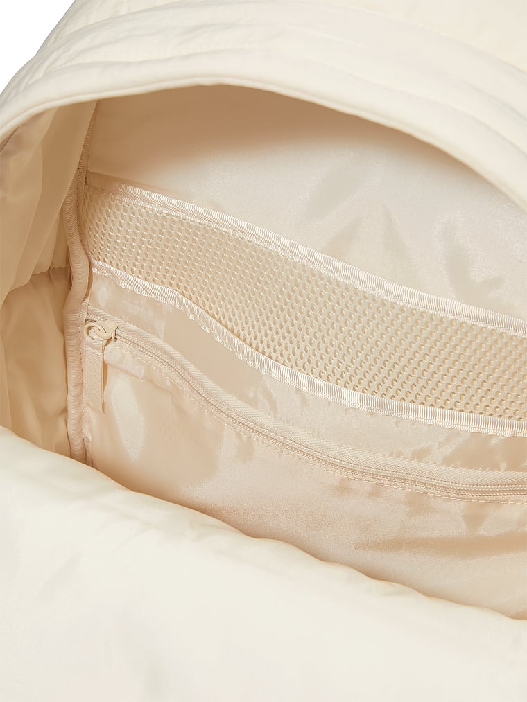 Buy Quilted Puffer Backpack, White Shell - Order Bags online - PINK US