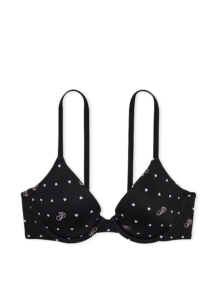 Buy Wear Everywhere Lightly Lined T-Shirt Bra, Black Heart Script Print ...
