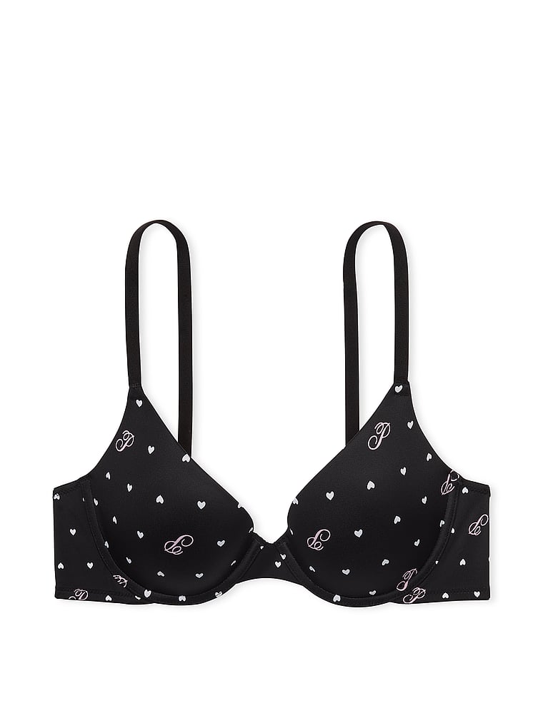 Buy Wear Everywhere Push-Up Bra, Black Heart Script Print - Order Bras ...