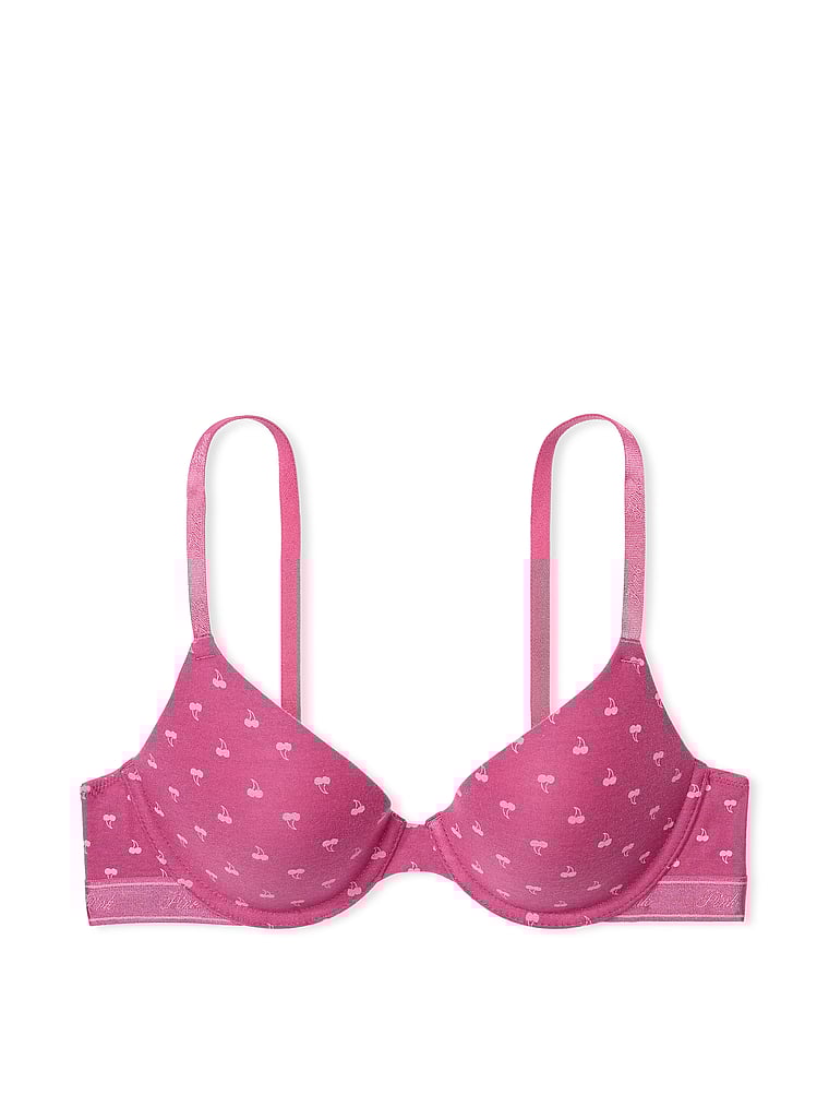 Buy Wear Everywhere Lightly Lined T-Shirt Bra, Midnight Mauve Cherry ...