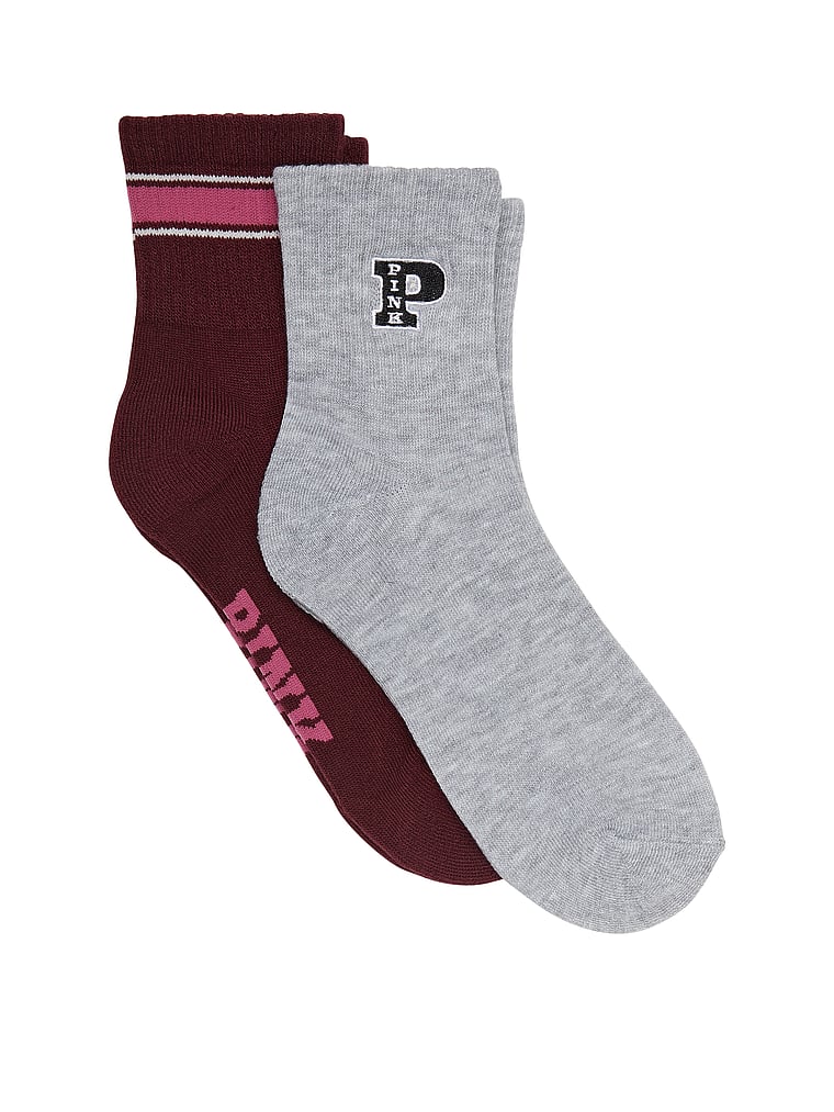 PINK Quarter Sock 2 Pack | Hamilton Place