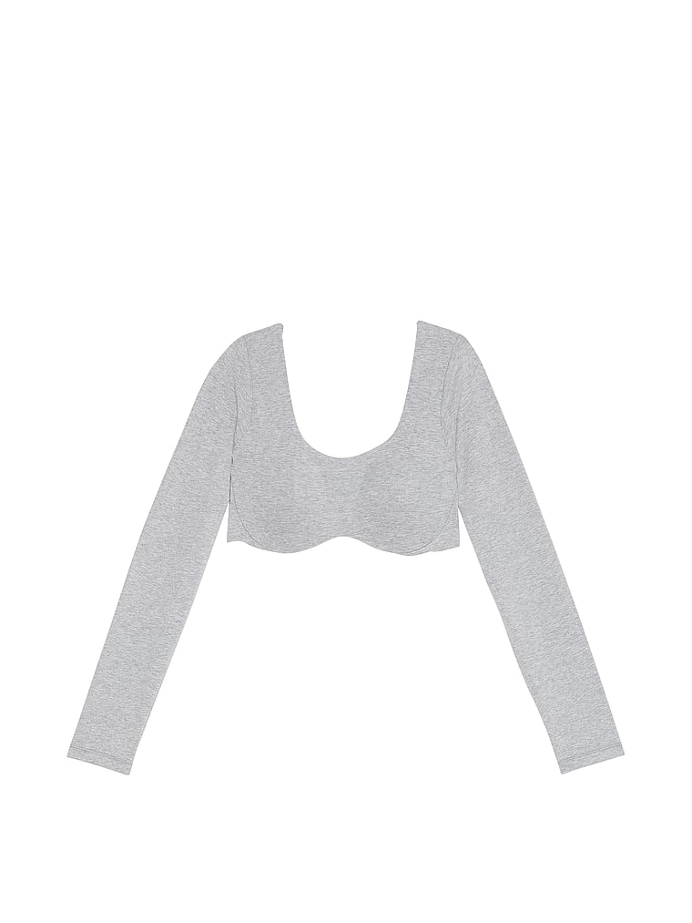 Buy Base Cotton Unlined Scoop Long Sleeve Bra Top - Order Bras online ...