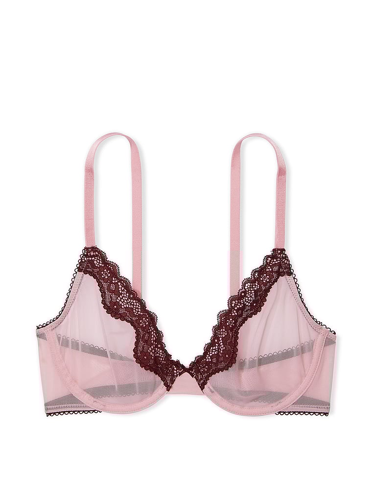 Buy Tease Unlined Demi Bra, Chalk Rose - Order Bras online - Victoria's ...