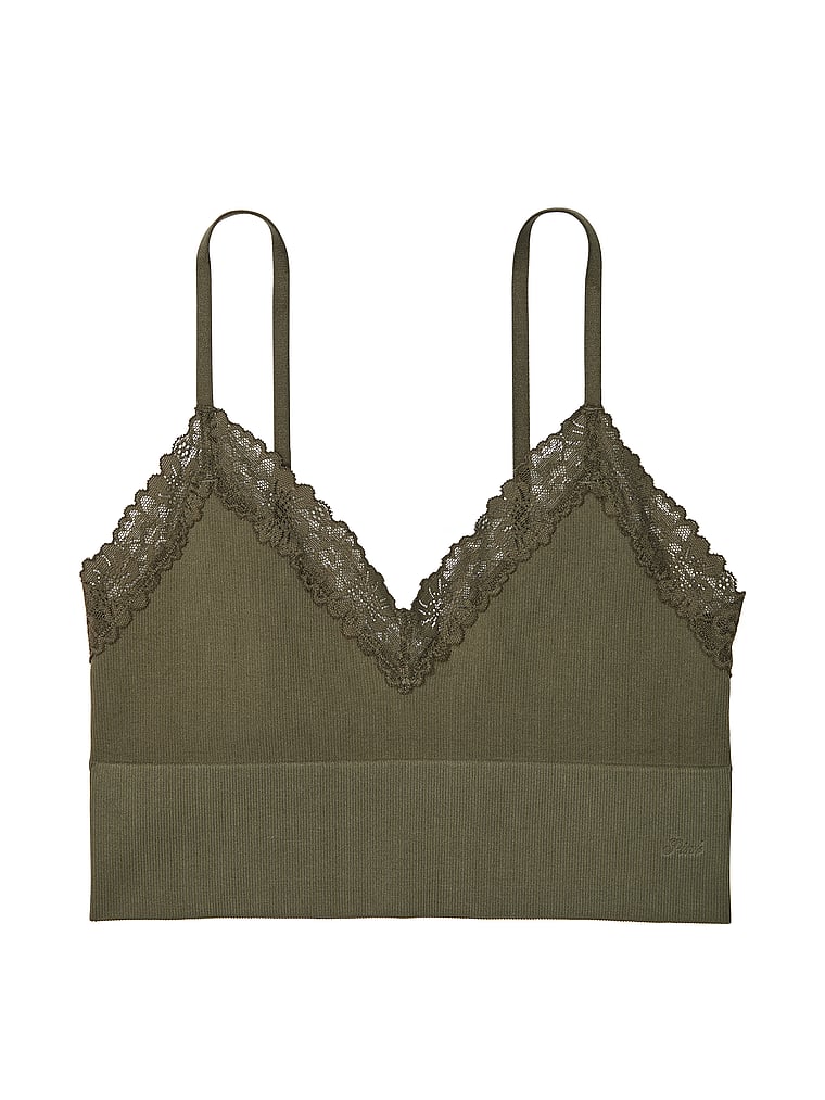 Buy Seamless Rib Unlined Longline Bralette - Order Bralettes online ...