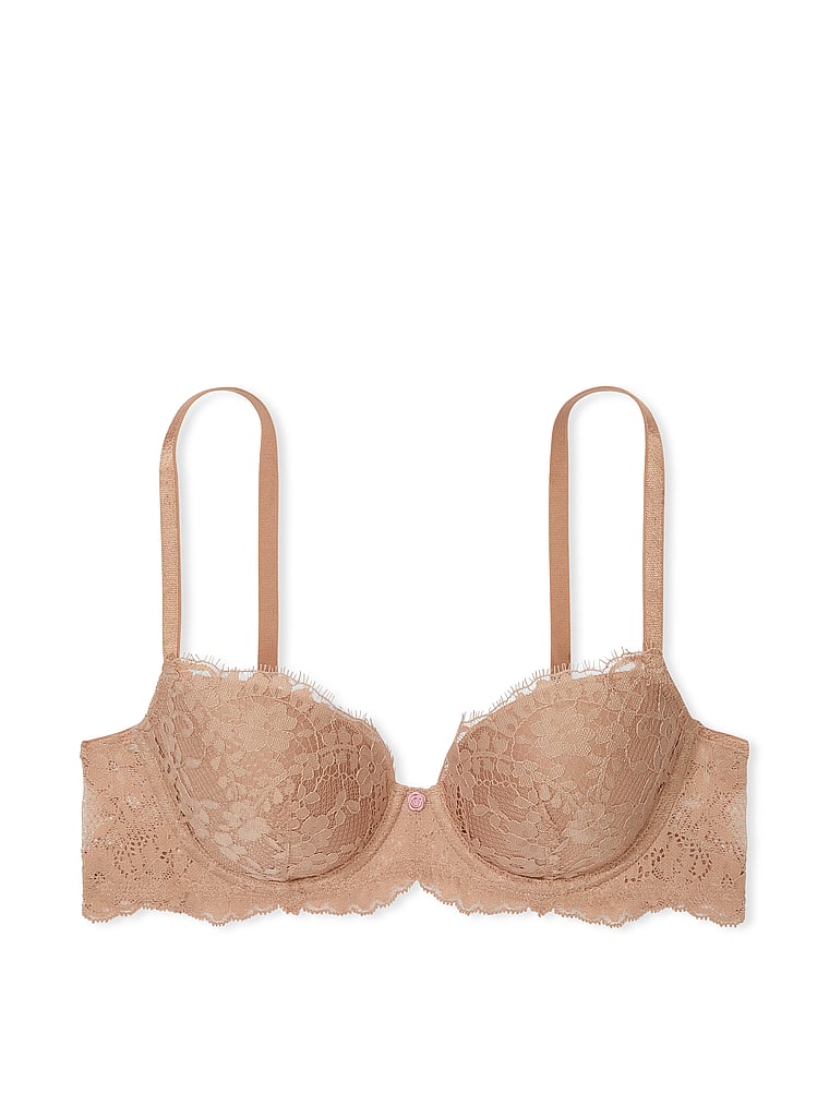 Buy Lace Lightly Lined Classic Coverage Demi Bra, Praline - Order Bras online - Victoria's Secret
