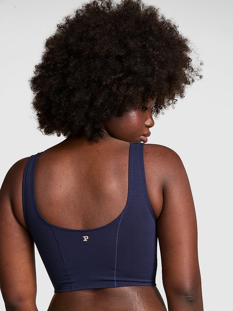 Buy All-Day Cotton Scoop Longline Sports Bra - Order Sport Bras online ...