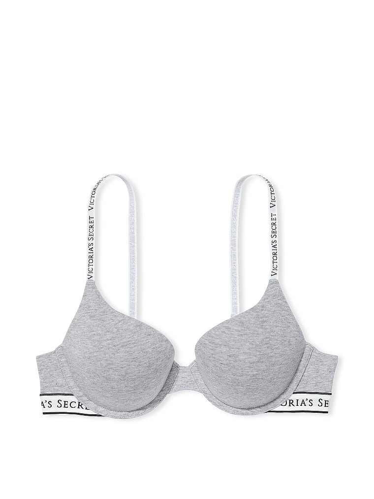 Buy Push-Up Perfect Shape Cotton Bra, Heather Grey - Order Bras online ...