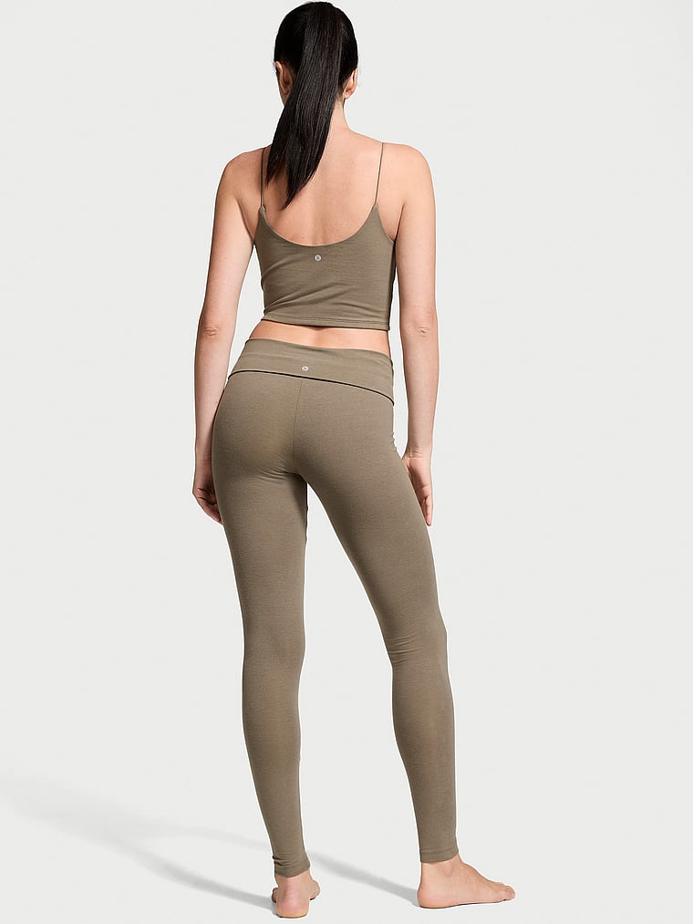 Buy VS Cotton Yoga Mid-Rise Foldover Leggings - Order Bottoms online ...