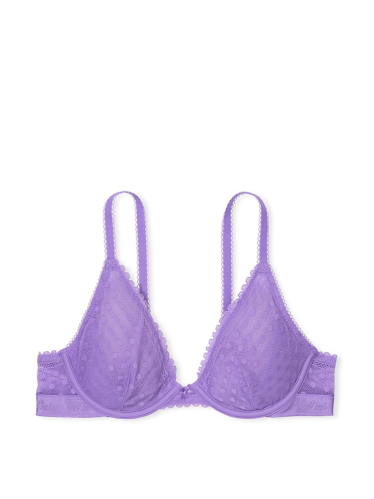 Buy Wink Unlined Plunge Bra, Wysteria Purple - Order Bras online - PINK US