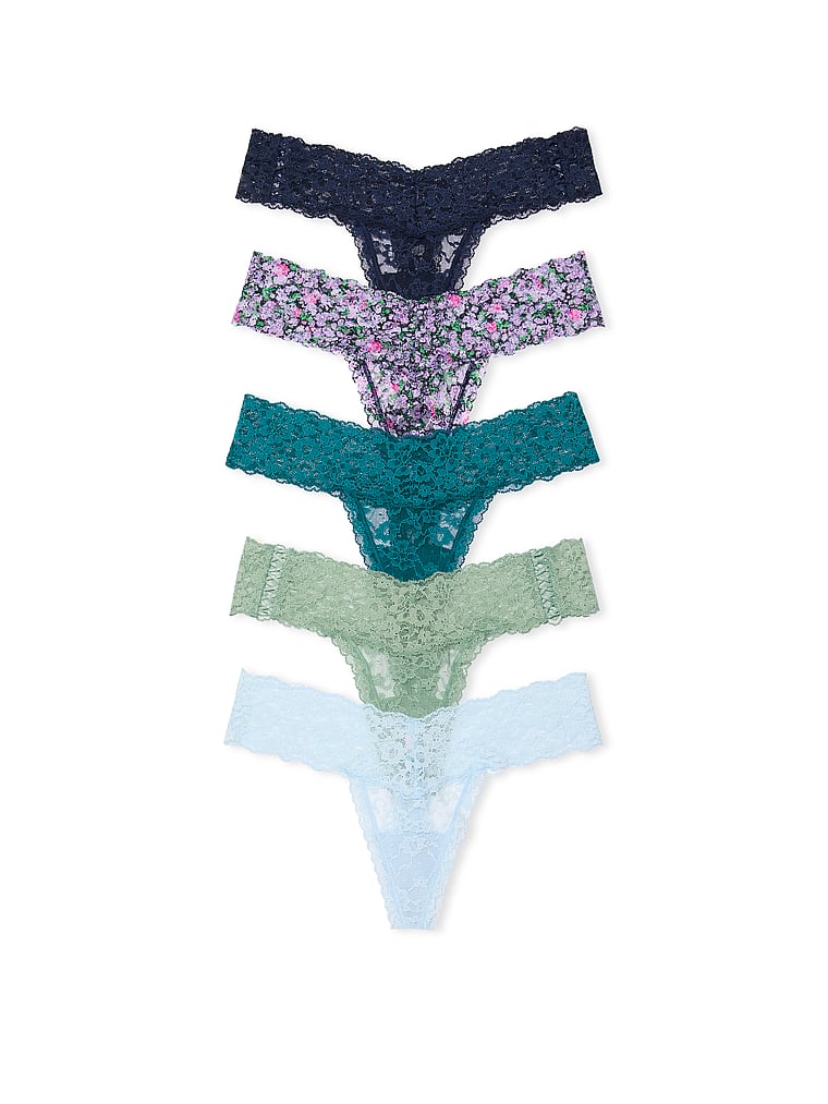 Buy 5-Pack Lace Thong Panties - Order PACKAGED-PANTY online 5000008049 ...