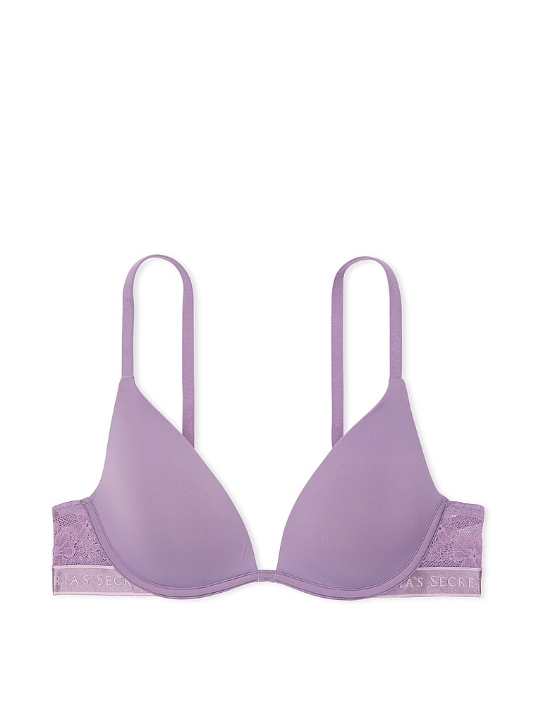 Buy Lightly Lined Plunge Bra, Frozen Plum - Order Bras online ...