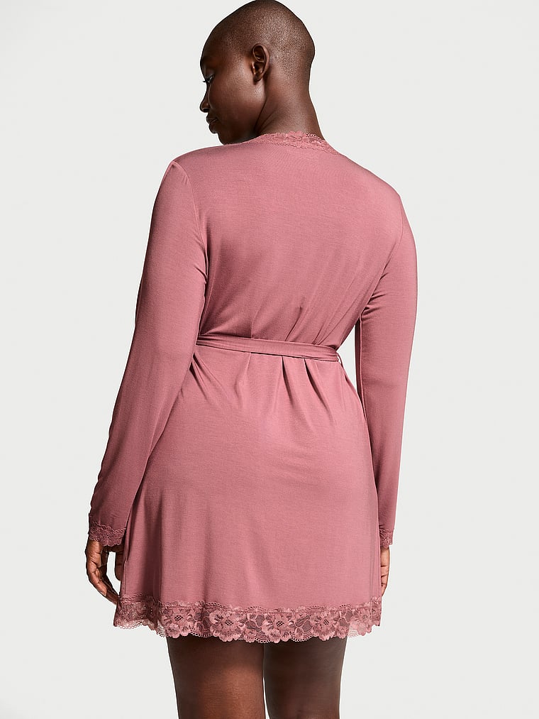 Buy Modal Lace-Trim Robe - Order Robes online 5000009123 - Victoria's ...