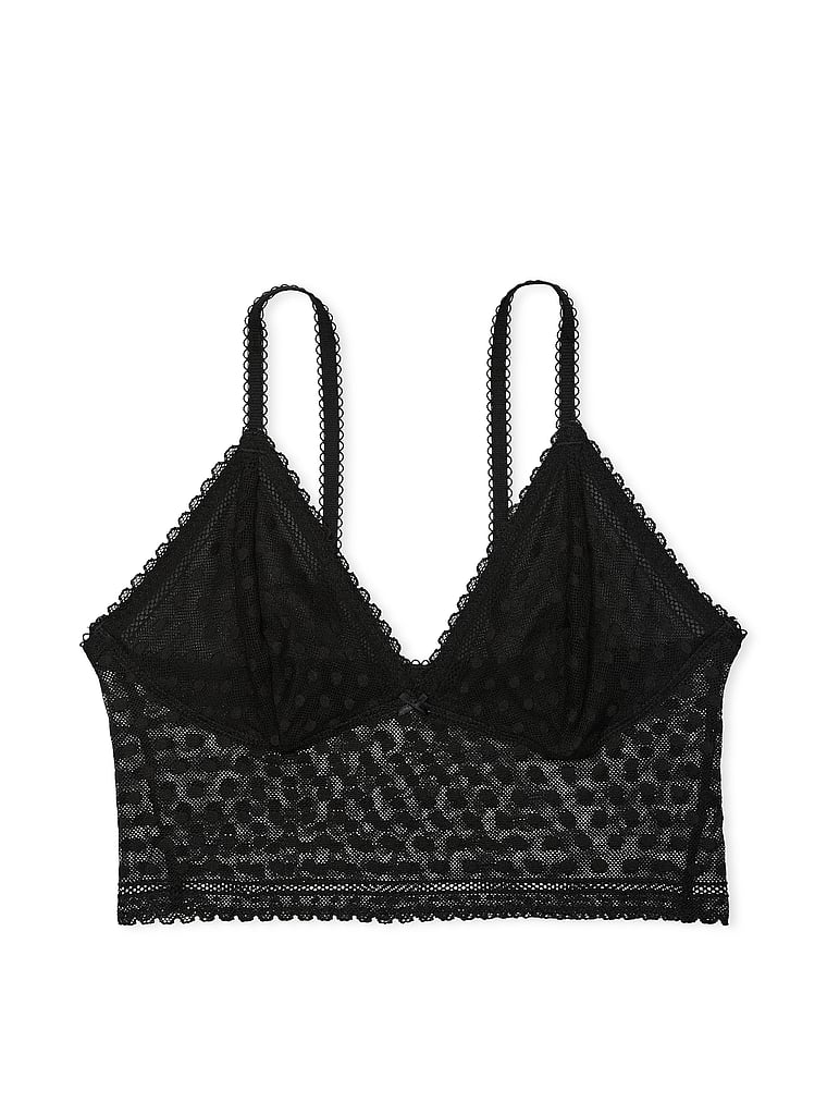 Buy Wink Unlined Longline Bralette, Pure Black - Order Bralettes online ...