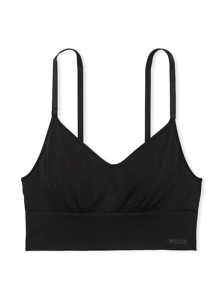 Buy Seamless Longline Satin Sports Bra - Order Sport Bras online ...