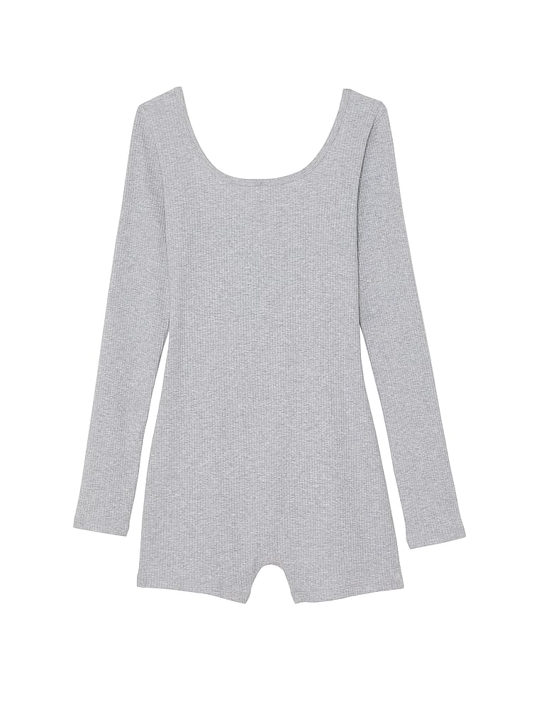 Buy Base Cotton Ribbed Long-Sleeve Romper, - Order undefined online ...